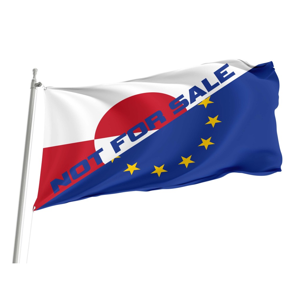 Greenland and European Union Friendship Flag NOT FOR SALE - Durable ...