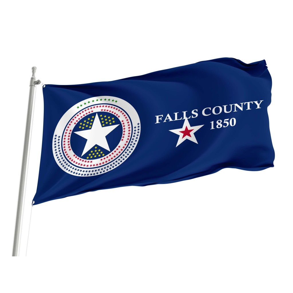 Falls County, Texas Flag for Indoor & Outdoor Use - Durable & UV-Safe flag
