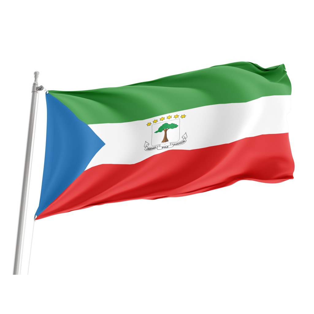 Flag of Equatorial Guinea, Patriotic Flags, Unique Design Print, Flags ...